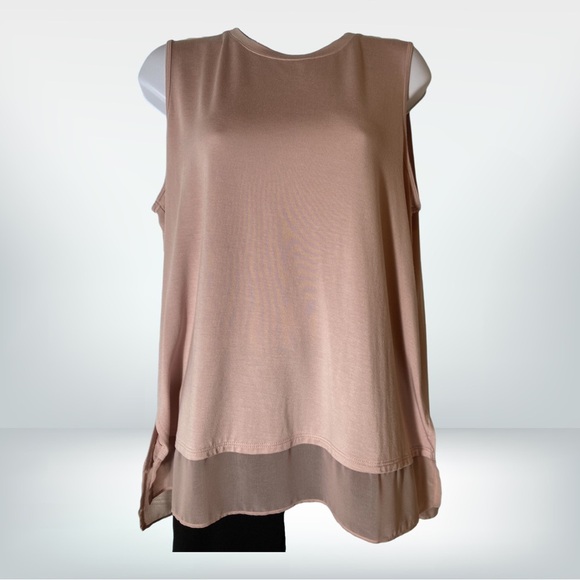 MarlaWynne | Tops | Marlawynne Mixed Media Tank Dusty Pink Large Nwt ...